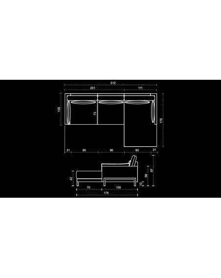 Canapé d'angle design moderne et confort profond luxe Nadia