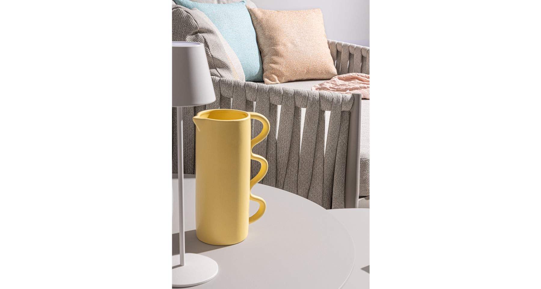 Daybed au design contemporain avec cordes tressées Jacinta - Bizzotto