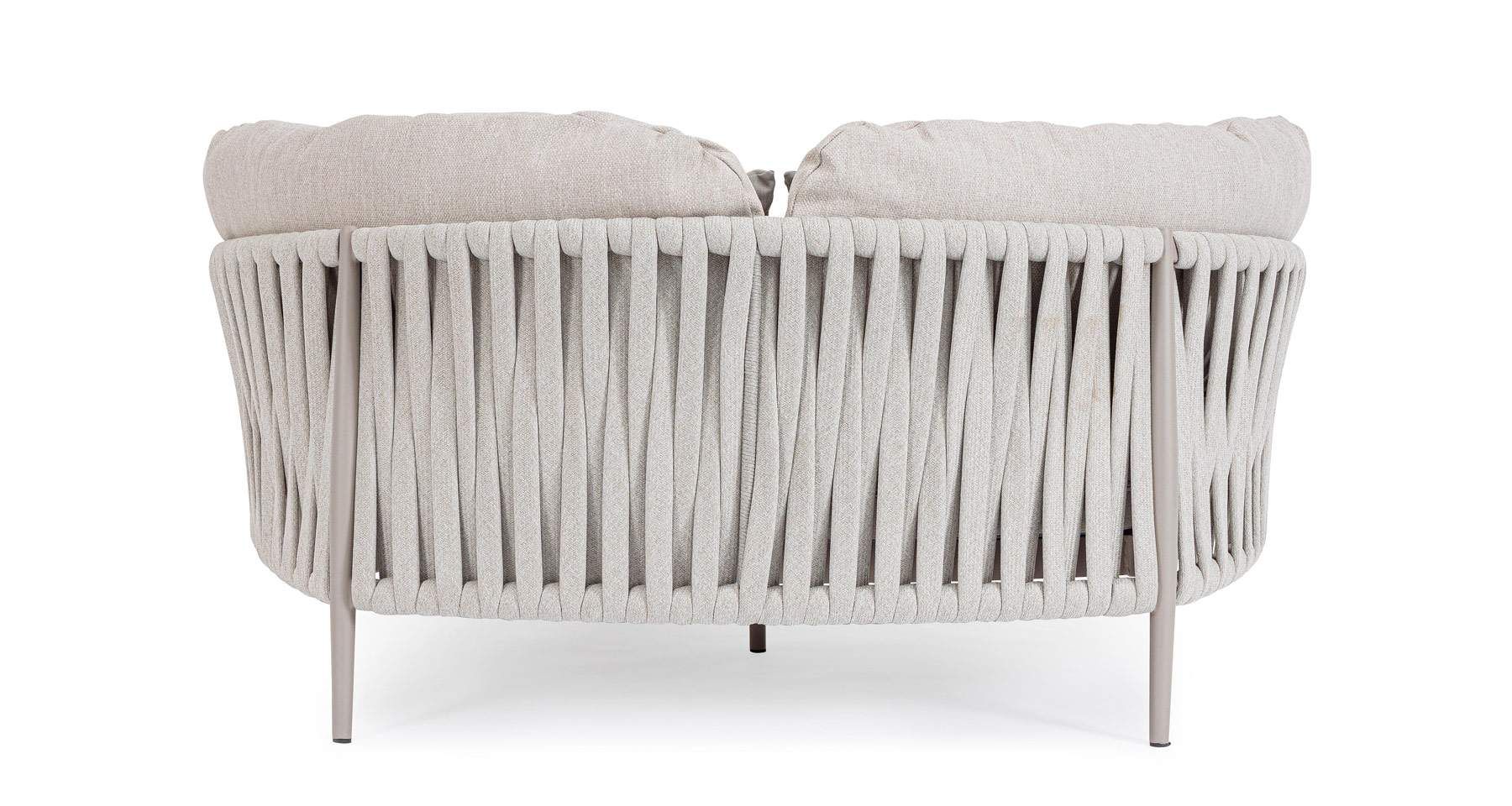 Daybed au design contemporain avec cordes tressées Jacinta - Bizzotto