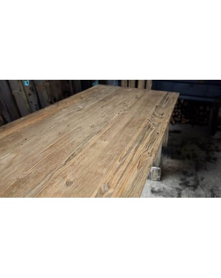 Table teck recyclé jusqu'à 20 personnes Victoria - Gescova
